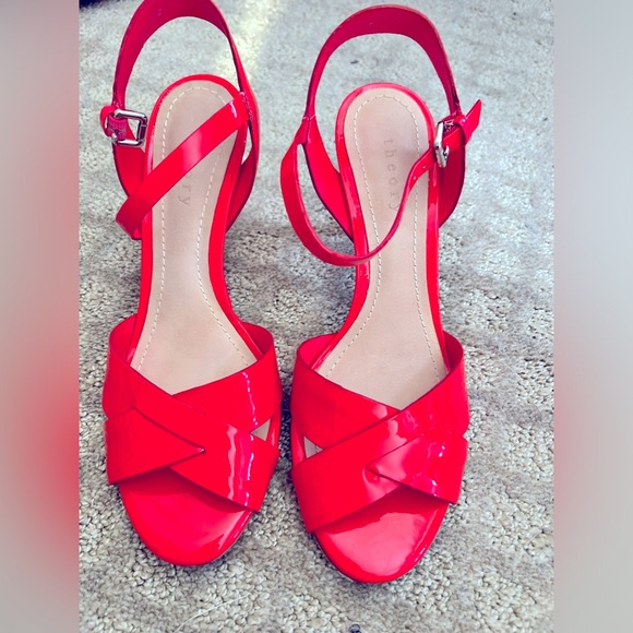 Theory | Shoes | Theory Patent Leather Sandals | Poshmark